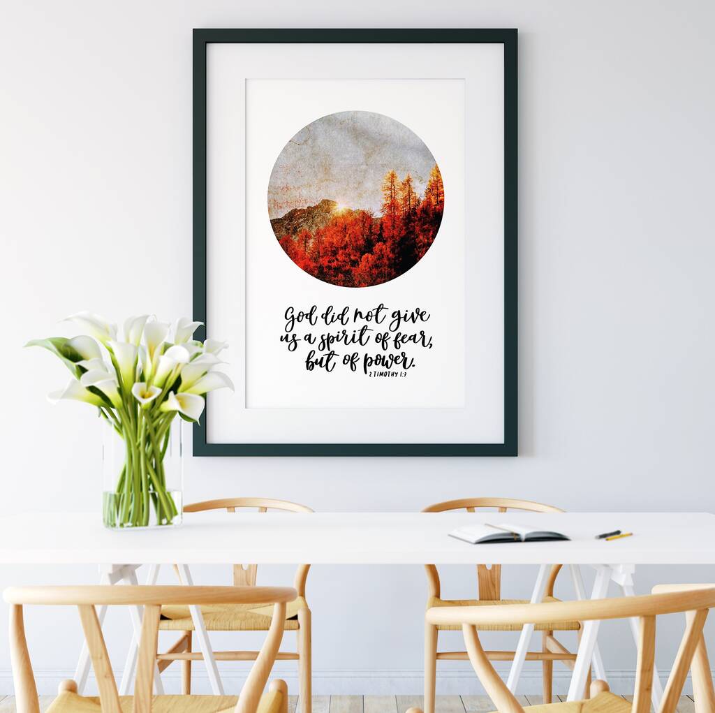 God Did Not Give Us A Spirit Of Fear But Power Print By Izzy Pop
