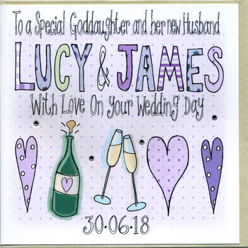 Personalised Goddaughter Or Godson Wedding Card By Claire Sowden Design ...