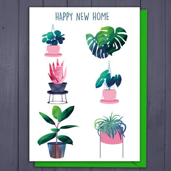 New Home House Plants Card By Rocket 68 | notonthehighstreet.com