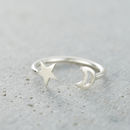 Personalised Moon And Star Open Ring By Posh Totty Designs ...