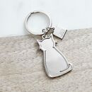 Sitting Cat Silver Keyring By Jin Designs | notonthehighstreet.com