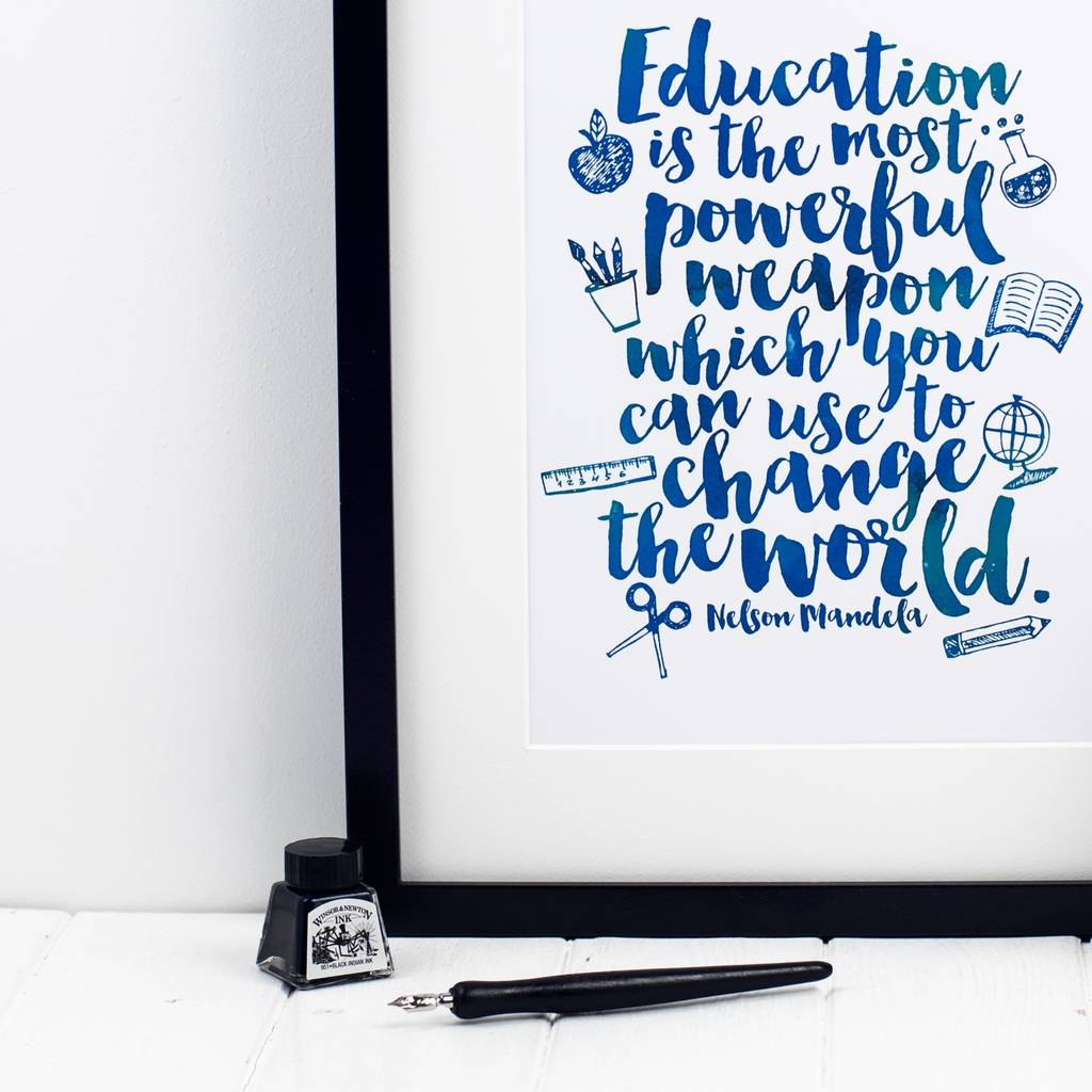 education is the most powerful weapon print by izzy & pop ...