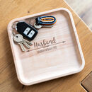 personalised pennies and pounds wooden coin tray by mirrorin ...