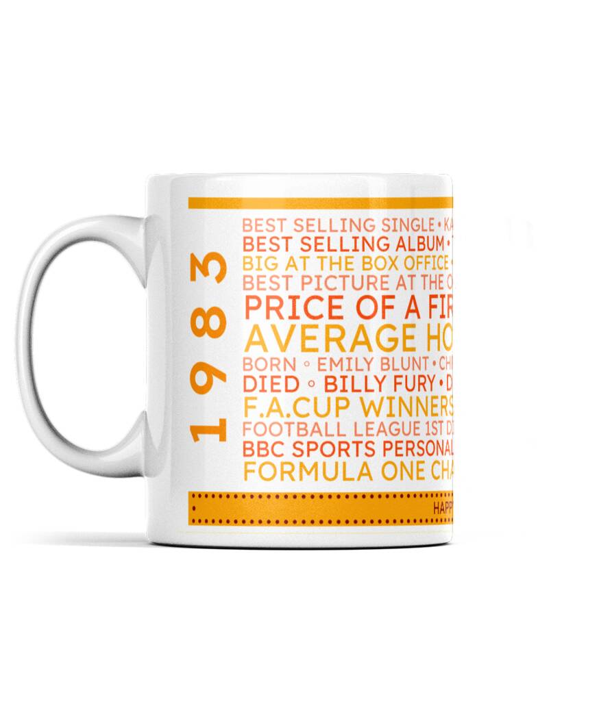 Personalised 40th Birthday Mug Gift 1983 Or 1984 By elevencorners