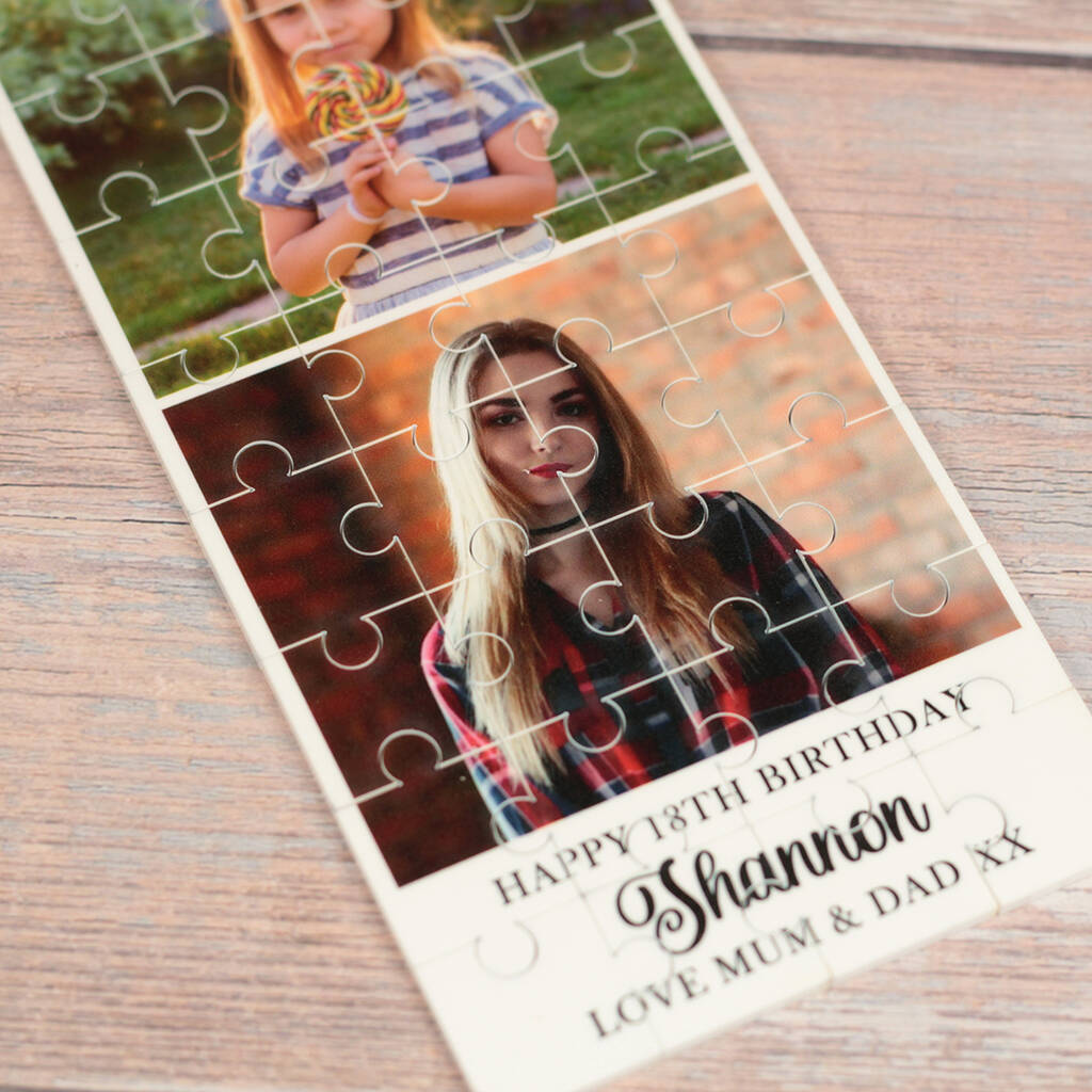 46 Piece 18th Birthday Photo Strip Puzzle With Message By Love Lumi Ltd