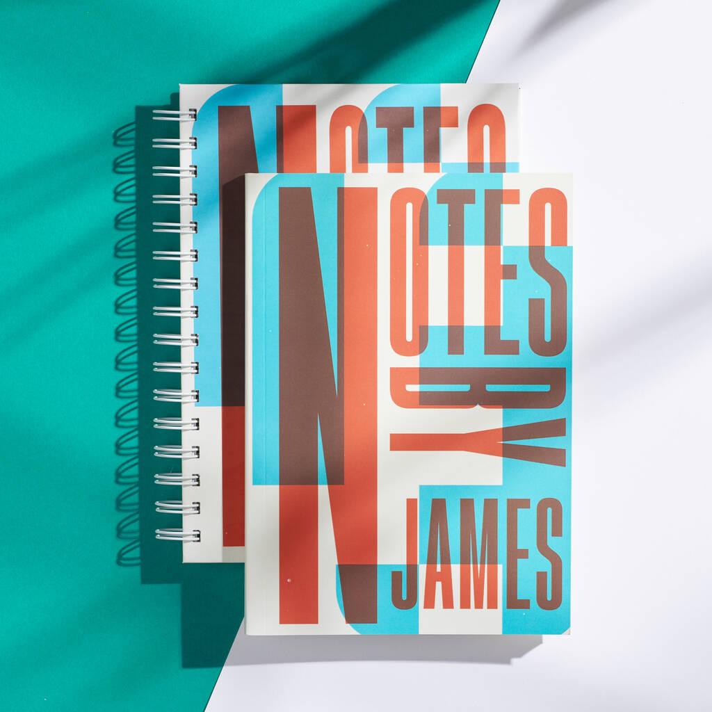 Personalised Abstract Notes By Notebook By Oakdene Designs