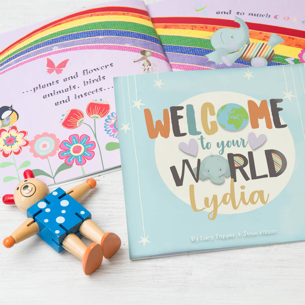 'welcome to your world' personalised new baby book by fromlucy ...