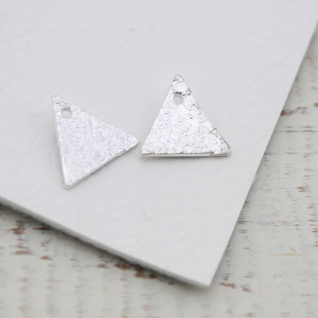 Sterling Silver Triangle Hoop Earrings By Lucy Kemp Silver Jewellery ...