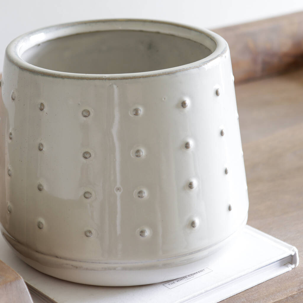 Raised Dots Ceramic Plant Pot By Marquis & Dawe