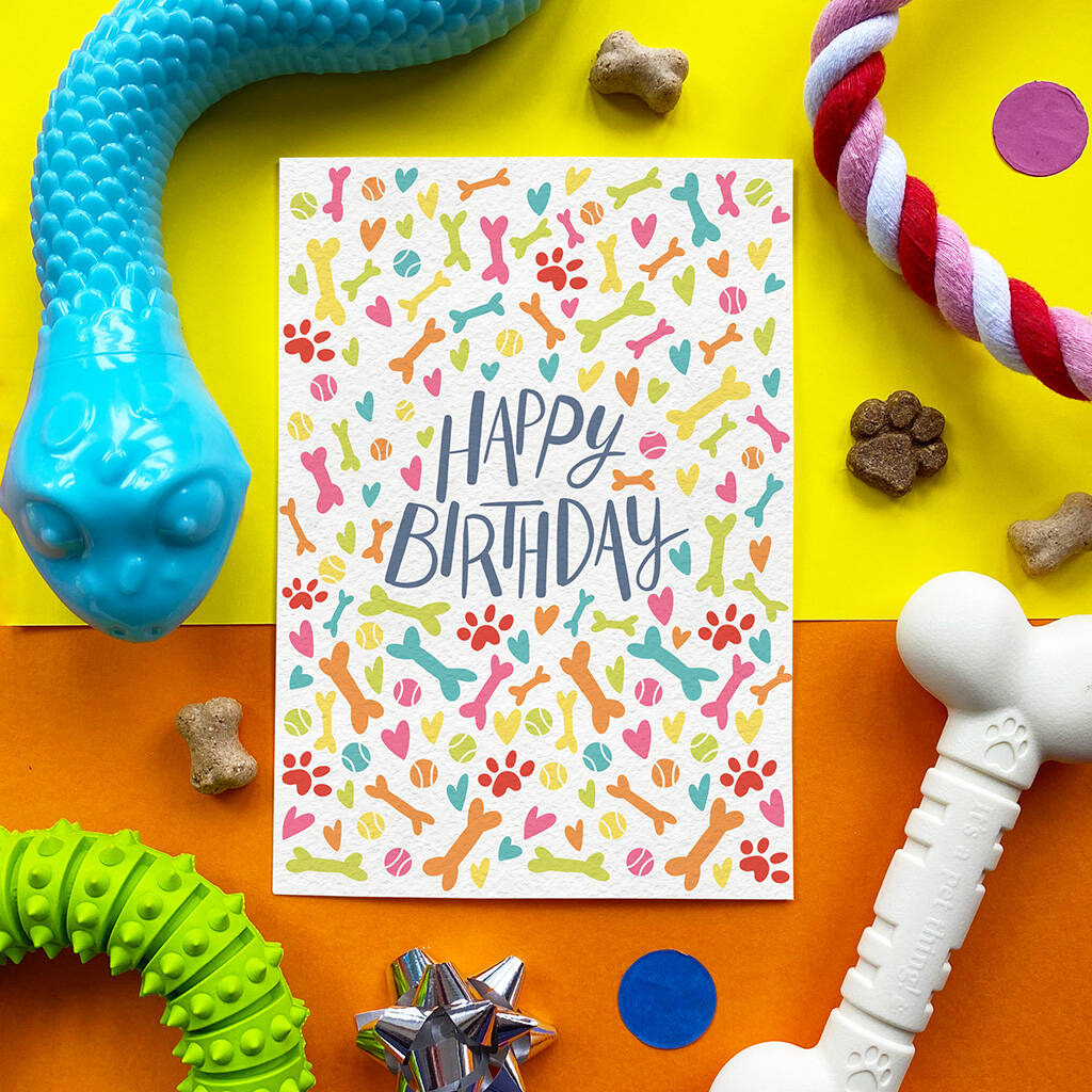 Happy Birthday Edible Birthday Card For Dogs By Scoff Paper Happy Birthday Edible Birthday Card For Dogs By Scoff Paper