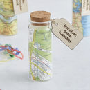 personalised map in a bottle romantic keepsake gift by bombus ...