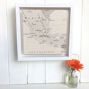 personalised international map print on wood by northern logic ...
