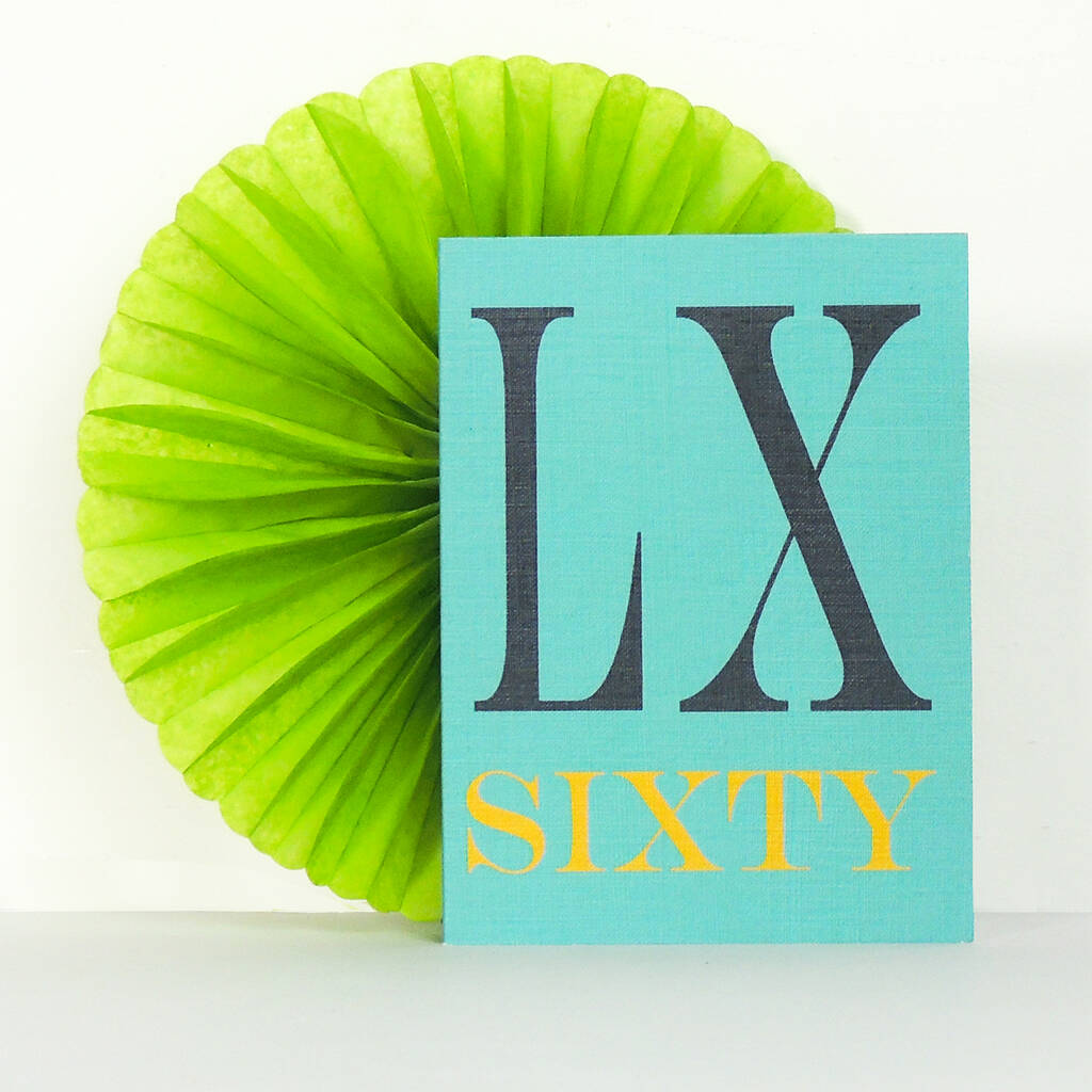 Mini Roman Numerals Sixty Card By Kali Stileman Publishing ...