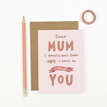 Thank You Mum Card By Jen Roffe | notonthehighstreet.com
