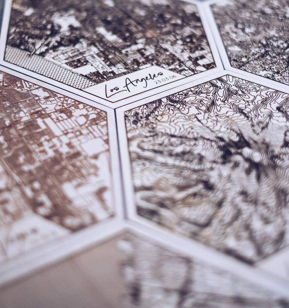 Custom Map Wall Tiles. Gift For Travellers By Overview Maps