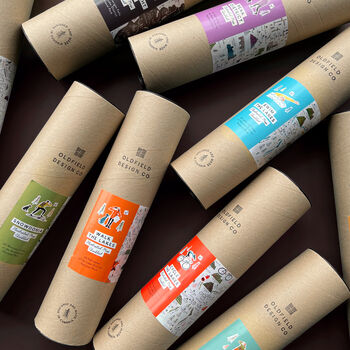 Peak District Illustrated Walking Map Checklist Print By Oldfield Design Co