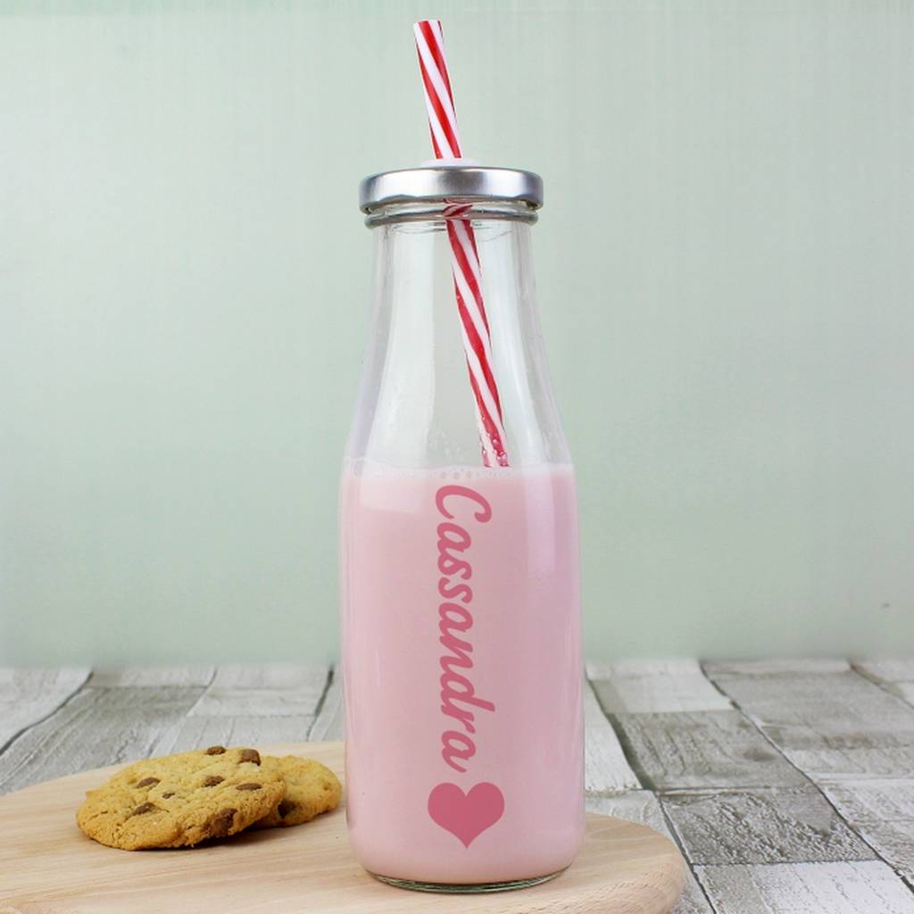 personalised milkshake bottle by chalk & cheese | notonthehighstreet.com