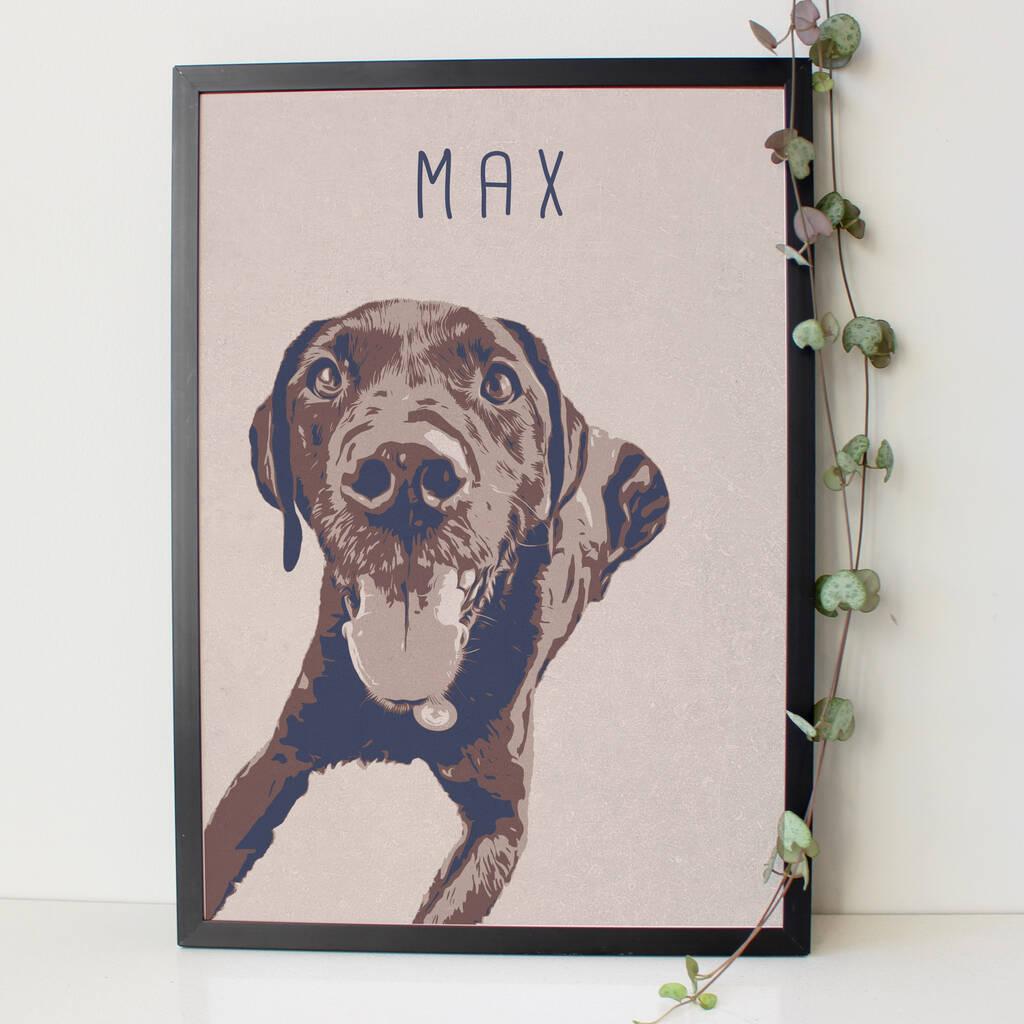 Personalised Pet Dog Portrait Print By Hope and Love