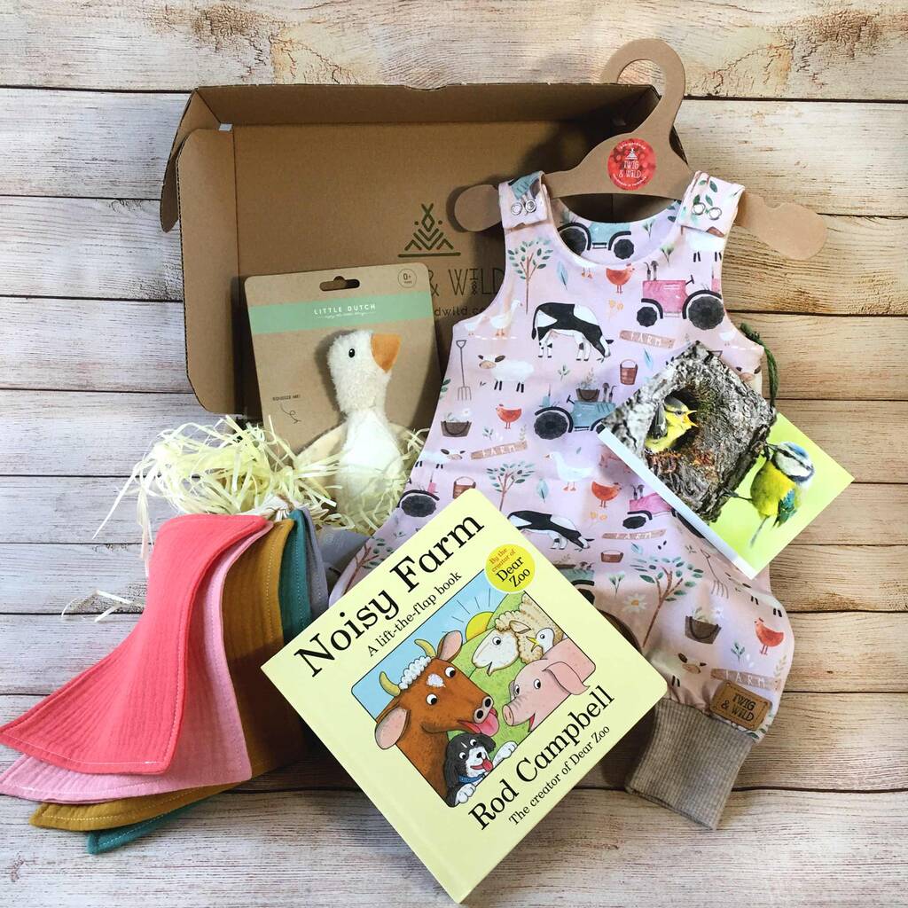 Born To Farm, Baby Girl Gift Hamper, Handmade By Twig & Wild ...