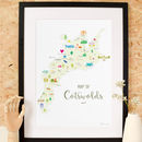Personalised The Cotswolds Map: Add Favourite Places By Holly Francesca ...