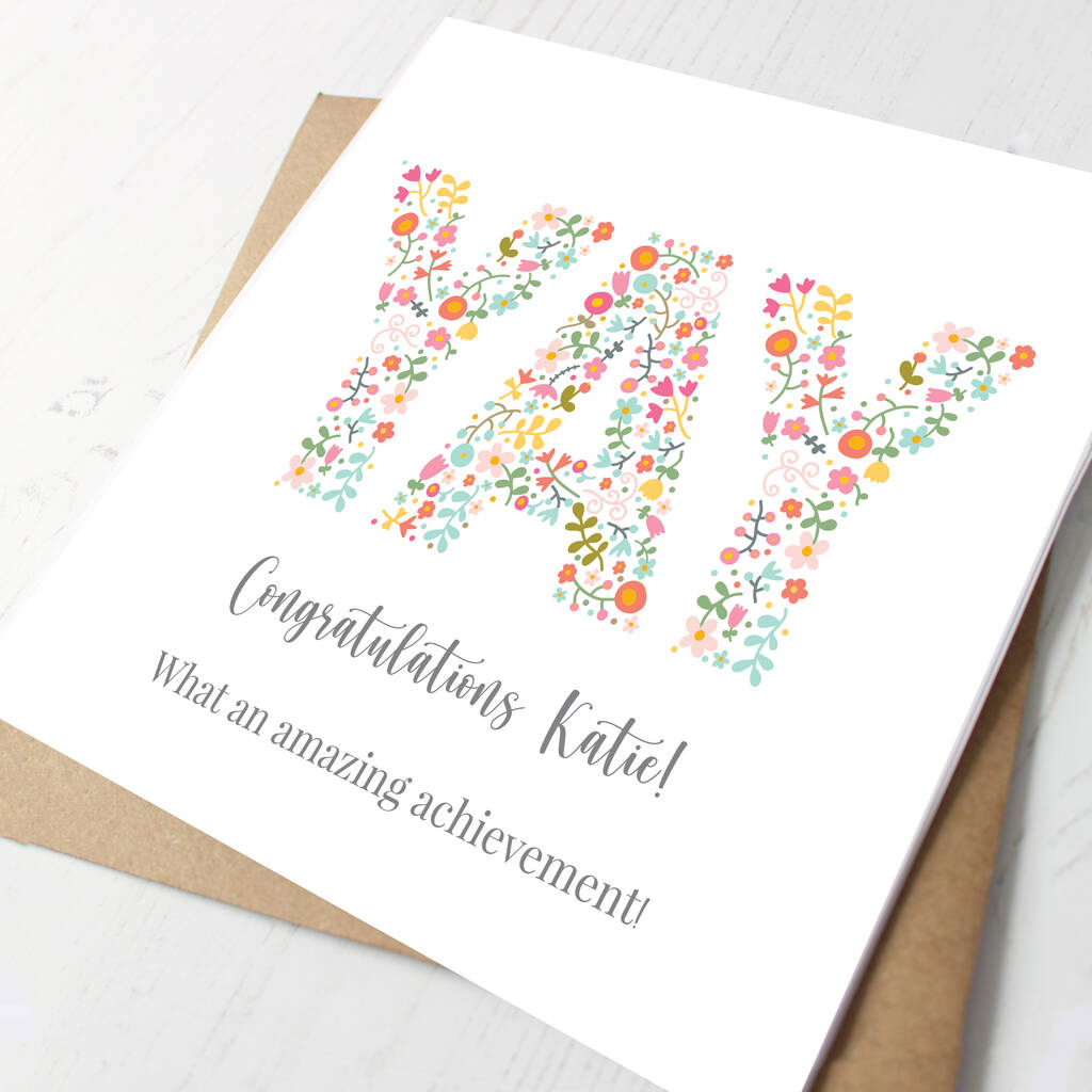 Personalised Congratulations Card For Her By Hope and Love
