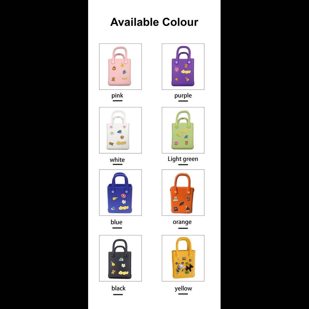 Croc Style Crossbody Bag, Bag Charms, Six Colours By Rowan Homes Design