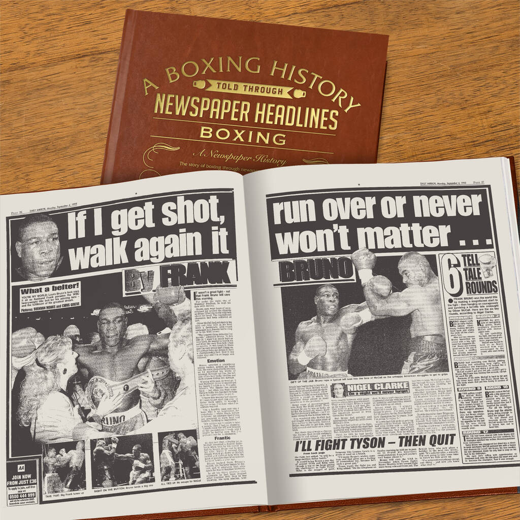 Boxing Personalised UK Sports Gift Newspaper Book By Historic ...