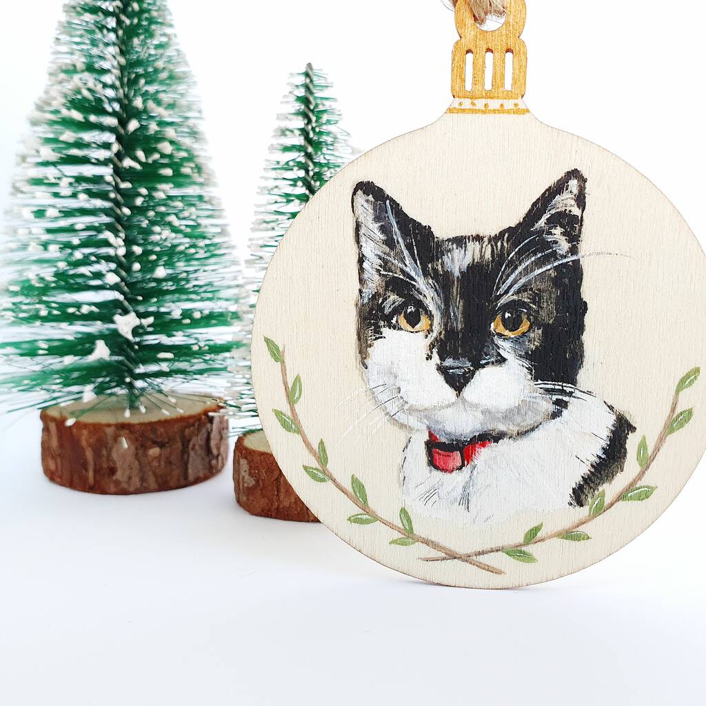 Custom Pet Portrait Christmas Tree Decoration By Maggie's Studio ...