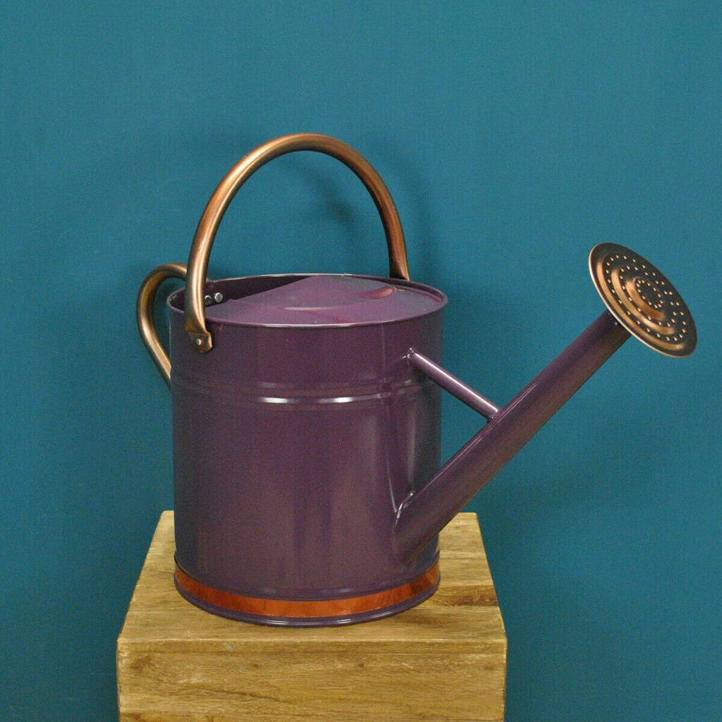 Heather Purple Copper Metal Watering Can Nine Litre By Garden ...