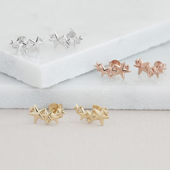 multi star stud earrings by muru talisman | notonthehighstreet.com