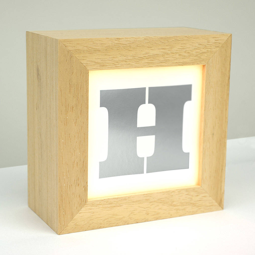 personalised metallic alphabet lightbox by sgt.smith ...