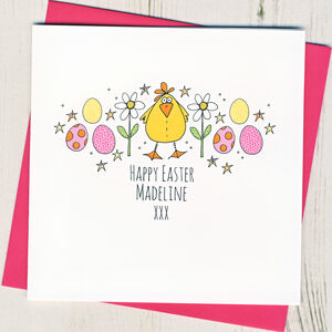 Personalised Easter Chick And Eggs Card By Eggbert & Daisy