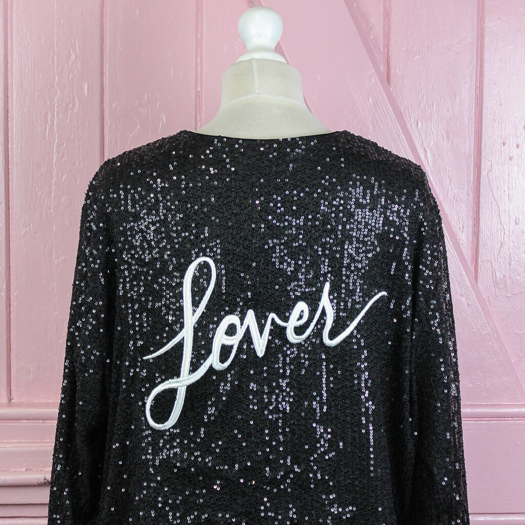 Black Lover Sequin Jacket By Niamh Designs