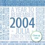 Personalised 18th Birthday Print Gift Year Facts 2004 By elevencorners ...