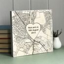 Personalised Wedding Venue Location Map Print On Wood By Northern Logic ...