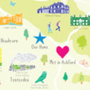 Personalised Kent Map: Add Favourite Places By Holly Francesca ...