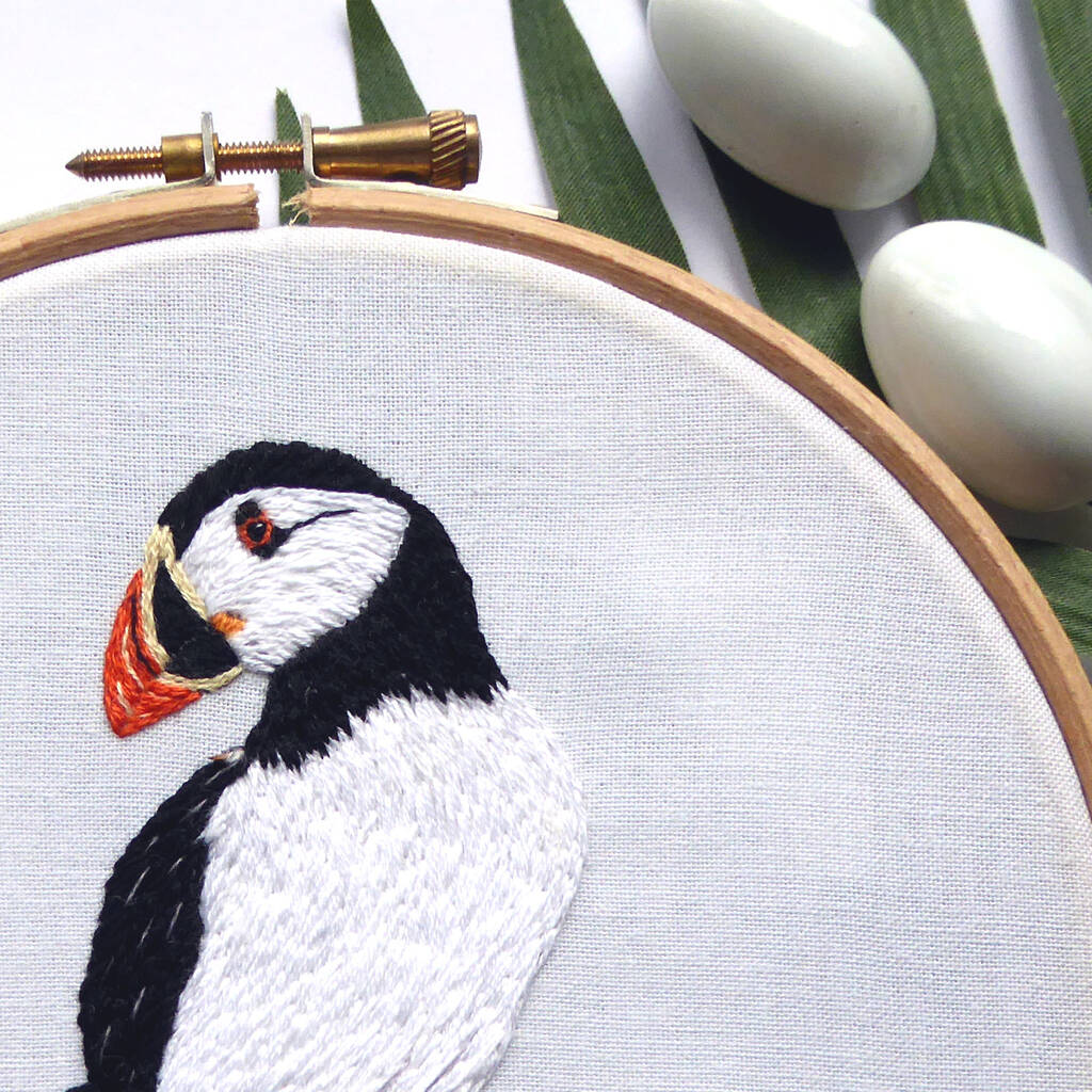 Puffin Embroidery Kit By Piwi's Crafts | notonthehighstreet.com