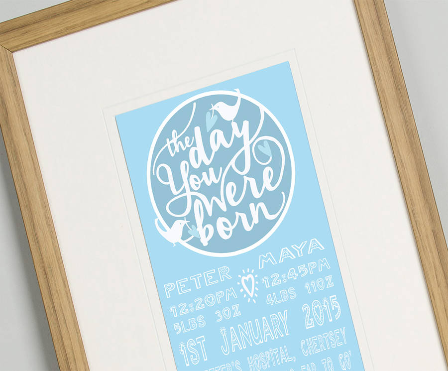 Twins The Day You Were Born Personalised Print By FromLucy Co Twins The Day You Were Born Personalised Print By FromLucy Co