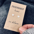 Friendship Silver Heart Earrings By Wue | notonthehighstreet.com