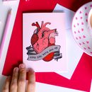 Anatomical Heart Valentine's Card By Laura Crow | notonthehighstreet.com