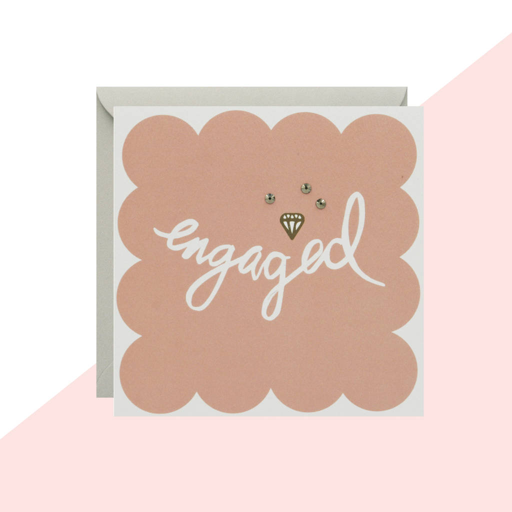 'engaged' engagement card by lottie simpson | notonthehighstreet.com