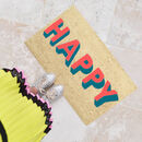 Happy Block Font Door Mat By The Letterologists | notonthehighstreet.com
