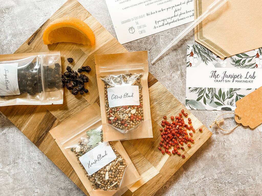 Make Your Own Gin Kit Two Blends And Glass Bottle By The Craft ...