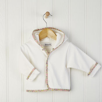 Liberty Print Trim Baby Jacket By Shmuncki | notonthehighstreet.com