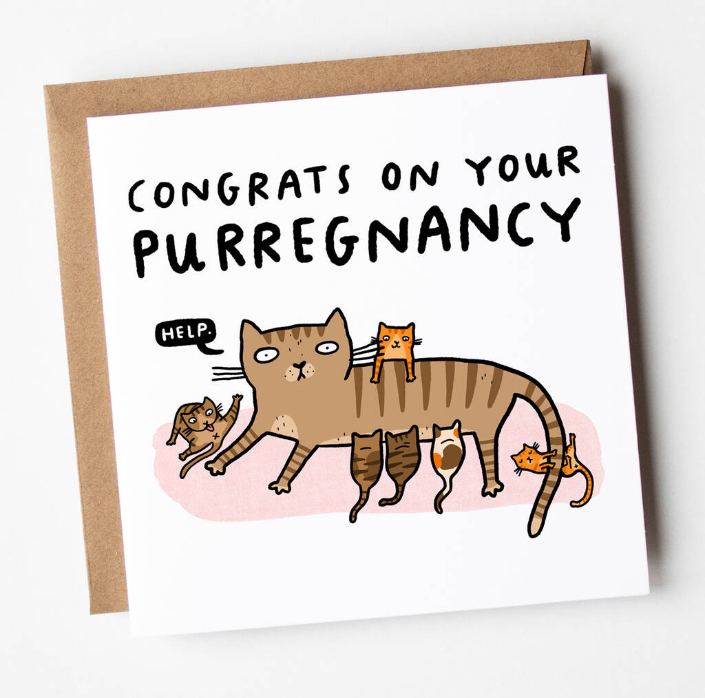 Pregnancy Congrats Card 'Purregnancy' By Arrow Gift Co ...