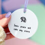 Inner Peace Personalised Hanging Disc By by Molly&Izzie ...