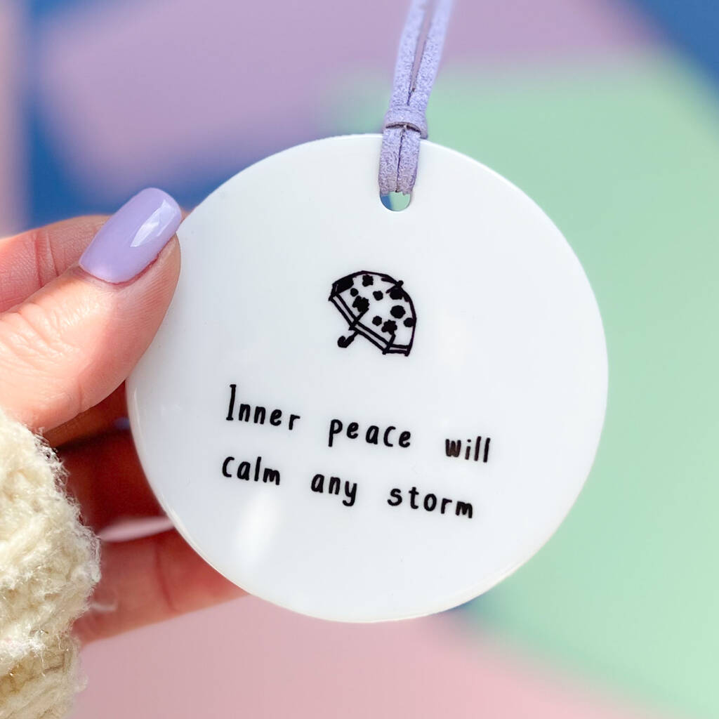 Inner Peace Personalised Hanging Disc By by Molly&Izzie