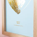 custom metallic heart shaped map print by yve print co ...