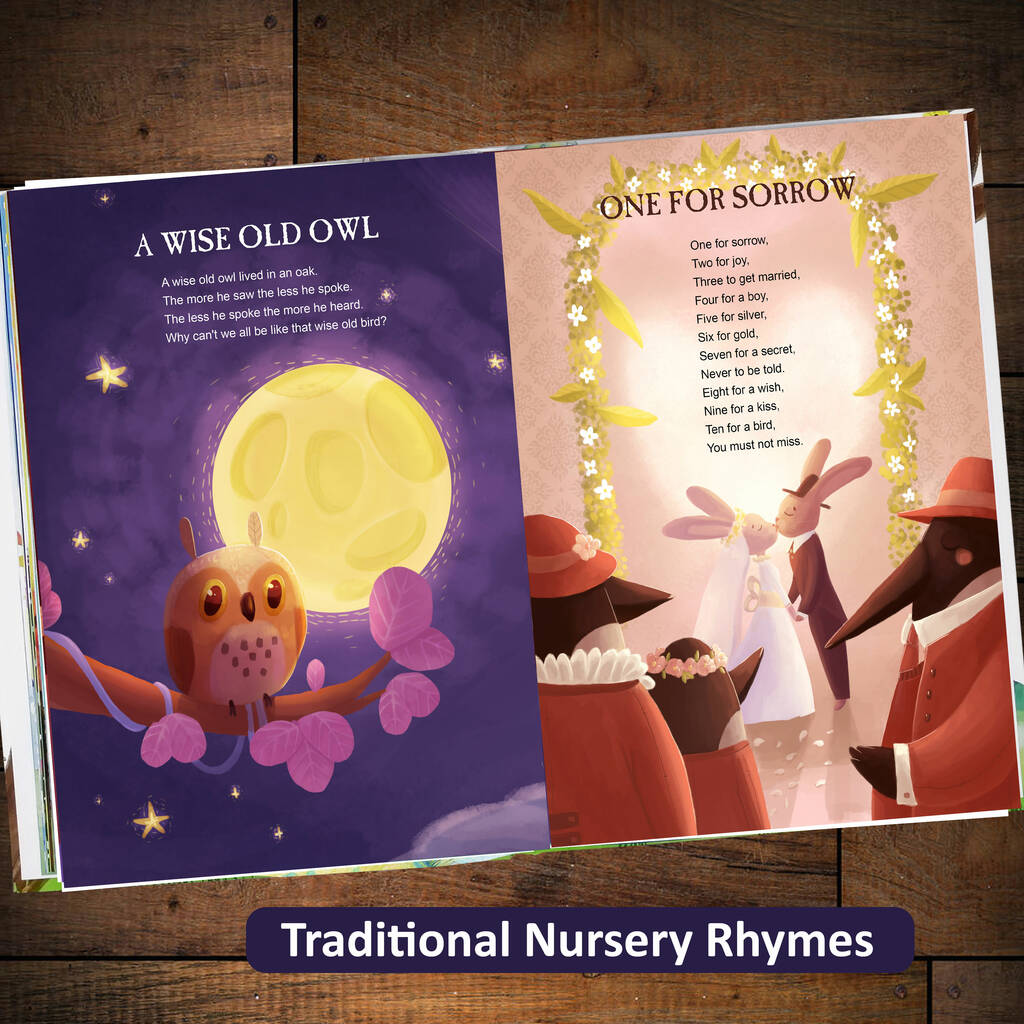 nursery rhymes and personalised lullabies book by my magic name ...