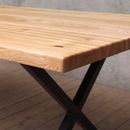 Bridge Natural Ash Dining Table Black X Shaped Legs By Cosy Wood ...